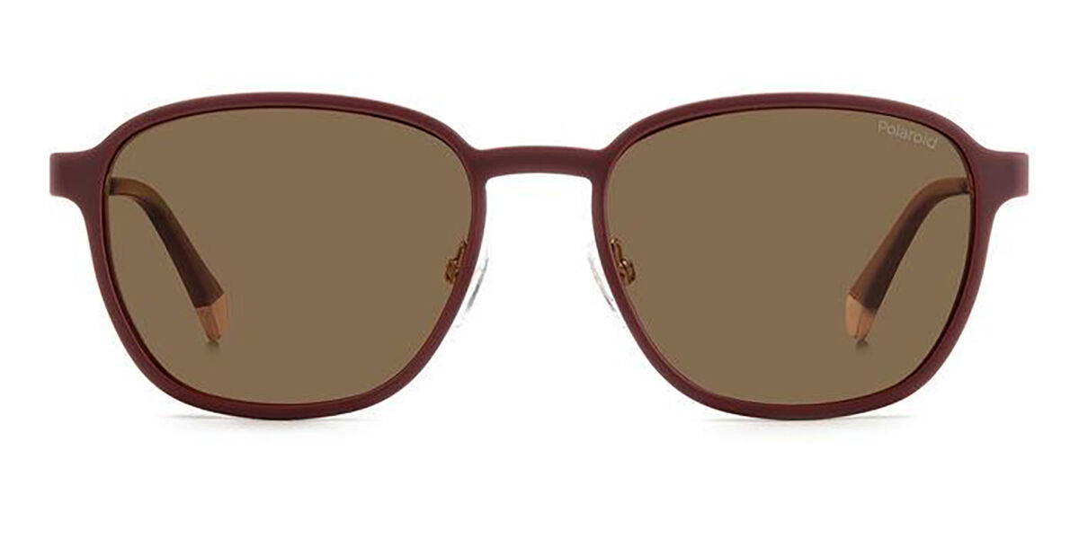 Polaroid PLD 6205/CS Polarized with Clip-On NOA/SP Cuadrado Rojo Vino ...