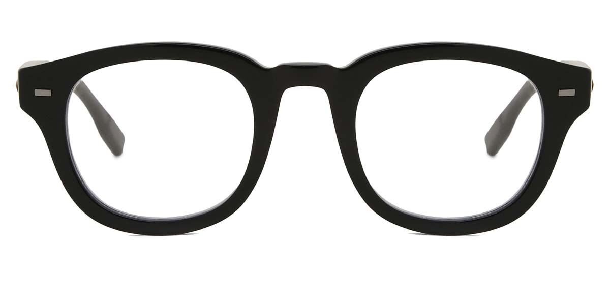 Ermenegildo Zegna ZC5005 001 Ovalado Negro gafas | GafasWorld Colombia